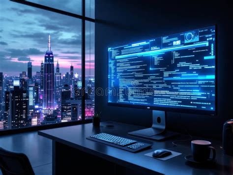 Innovative Workspace For Programmers Stock Illustration Illustration Of Innovative Coding