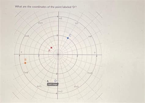 Solved What Are The Coordinates Of The Point Labeled D Chegg