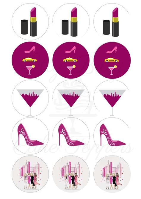 Sex And The City Cupcake Cookie Toppers Itty Bitty Cake Toppers Sex And The City Cupcake Cookie Toppers Itty Bitty Cake Toppers