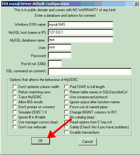 MySql Service Configuration