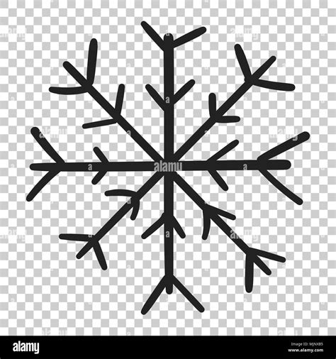 Hand Drawn Snowflake Vector Icon Snow Flake Sketch Doodle Illustration