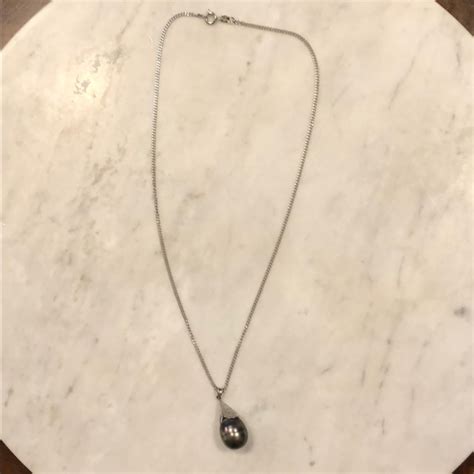 Authentic Rare Tahitian Black Pearl Necklace Gem