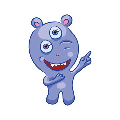 Monstro Bonito Dos Desenhos Animados 12978785 Vetor No Vecteezy