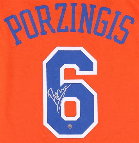 Kristaps Porzingis Signed Knicks Jersey Steiner Coa Pristine Auction
