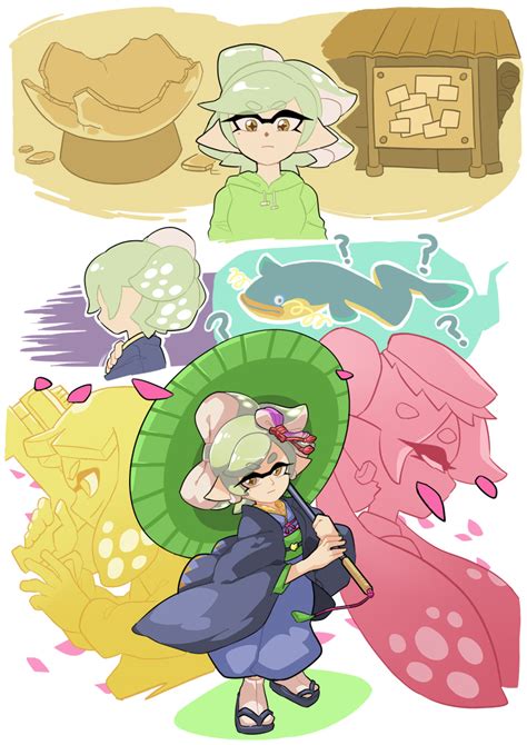 Callie Marie And Zapfish Splatoon And 1 More Drawn By Gomipomi