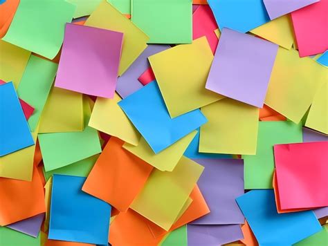 Premium Photo Colorful Notes On White Table Ai Generated