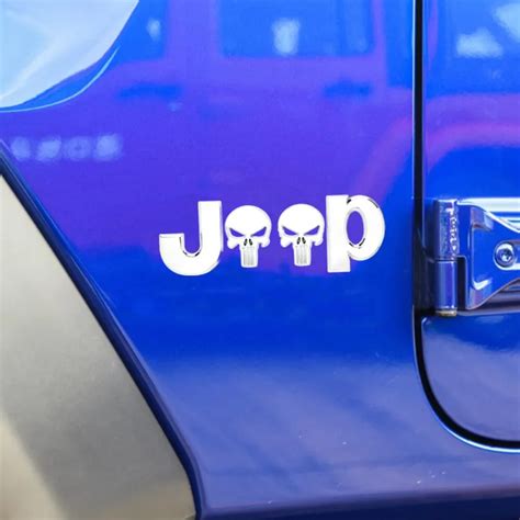 Senzeal Auto Jeep Emblem Skull Car Emblem