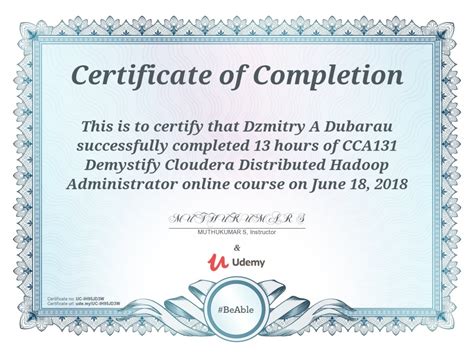 Dzmitry Dubarau Mba On Linkedin Completion Certificate For Cca131