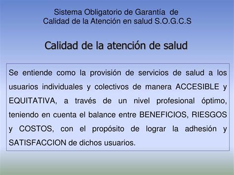 Ppt Marco Normativo Sistema Obligatorio De Garantía De Calidad De