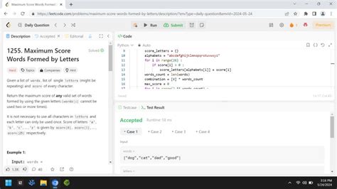 Shivam On Linkedin Hi There I Solved A Problem On Leetcode Today Problem 1255 Maximum