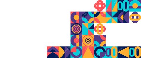 Premium Vector Abstract Geometric Pattern Design In Retro Style Vector Illustration