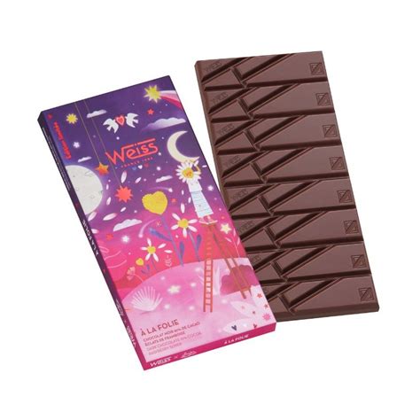 Tablette chocolat noir framboise fruitée artisanale