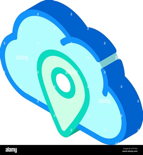 Gps Location Cloud Storage Isometric Icon Vector Illustration Stock Vector Image And Art Alamy