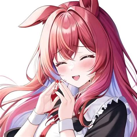 Anime Girl Red Hair Blue Eyes