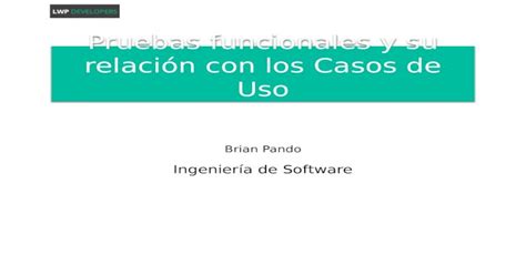 Pruebas Funcionales De Software [pptx Powerpoint]