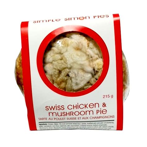 Simple Simon Pie 215g Swiss Chicken N Mushroom The Crisp Apple Calgary