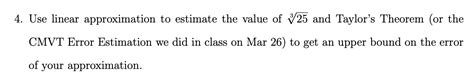 solved use linear approximation to estimate the value of 253