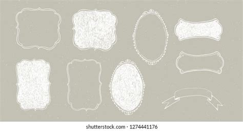 Modern Minimalist Frame Rustic Aesthetic Collection Stock Vector