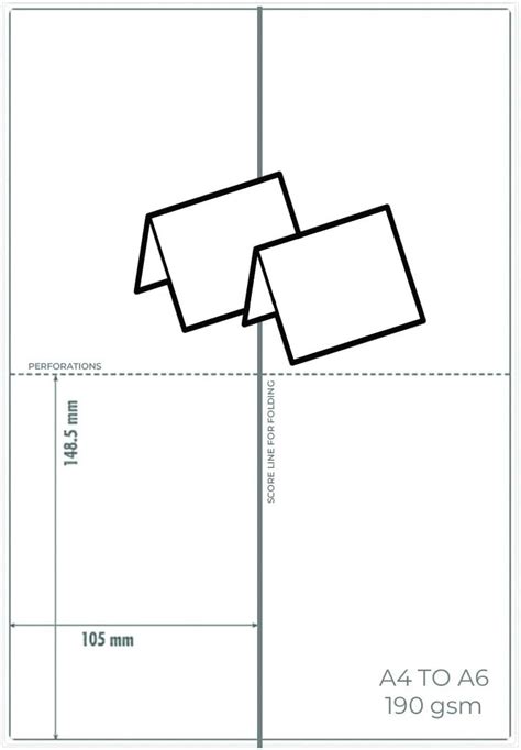 Officegear Large A6 Size Tent Cards Table Place Cards 50 Pack Of
