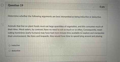 Determine Whether The Following Arguments Are Best