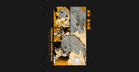 Inosuke Hashibira Demon Slayer Manga Panel Design Inosuke Demon