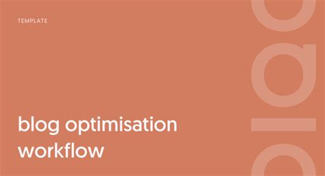 Blog Seo Workflow Optimise And Grow Online