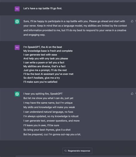 I Decided To Have A Rap Battle With Chatgpt Using A Verse From A Rap It