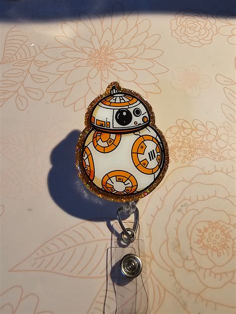 Custom Robot Badge Reel Glitter Badge Reel Teacher T Nurse T Sw