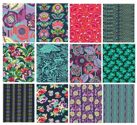 Amy Butler Bright Heart Fabric Line In The Inspired Colorway Fat