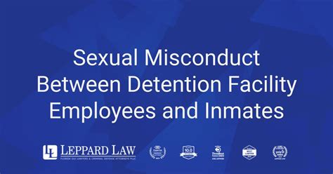 Sexual Misconduct Between Detention Facility Employees And Inmates