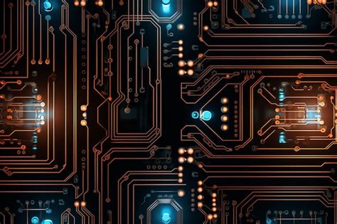 Premium Photo Circuitry Pattern Background With Circuit Elements