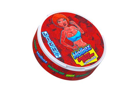 Molliez Sour Cherry Sweet Candy Light 10mg Nicotine Pouches The Pod Block