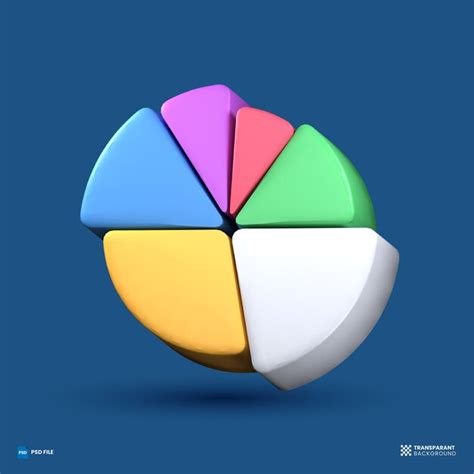 Premium Psd Pie Chart Business Graph 3d Icon 3d Rendering Illustration