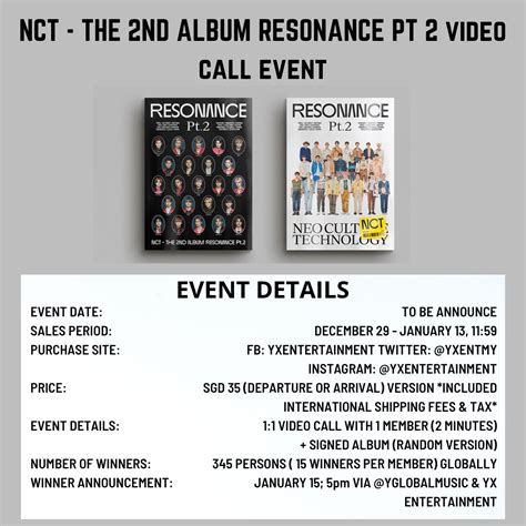 Nct The 2nd Album Resonance Pt2 Video Call Event · K Popped