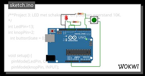 Les A Led Met Drukknop En Pull Down Weerstand K Wokwi ESP STM Arduino Simulator