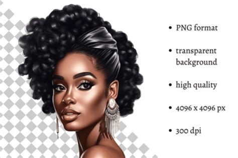 African American Fashion Girl Clipart Graphic By Mashmashstickers