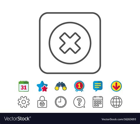 Delete Line Icon Remove Sign Royalty Free Vector Image Delete Line Icon Remove Sign Royalty Free Vector Image