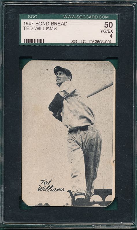 Lot Detail 1947 Bond Bread Ted Williams Sgc 50
