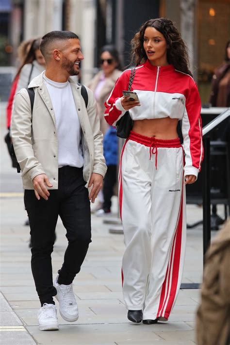 Maura Higgins Shows Off Toned Abs In Cropped Tracksuit As She Giggles