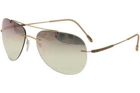 Silhouette Womens Adventurer 8142 Titanium Pilot Sunglasses