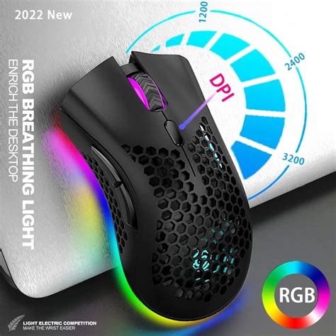 BM600 충전식 USB 2 4G 무선 RGB 라이트 벌집 게임 마우스 데스크탑 PC 컴퓨터 노트북 노트북 마우스 마우스