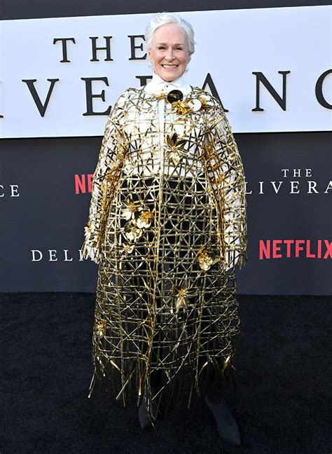 Glenn Close Wore Oscar De La Renta To The Deliverance LA Premiere