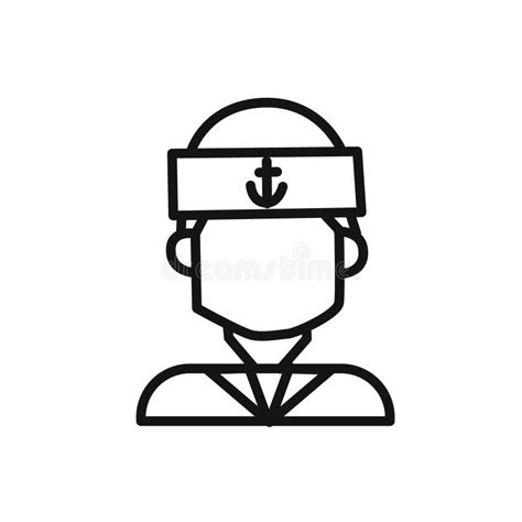 sailor icon linear vector graphics sign stock illustration illustration of navy line 326822671