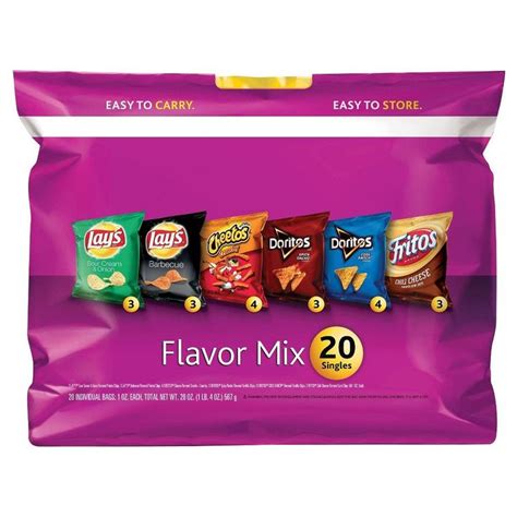 Frito Lay Flavor Mix Chips And Snacks Variety Pack 18ct