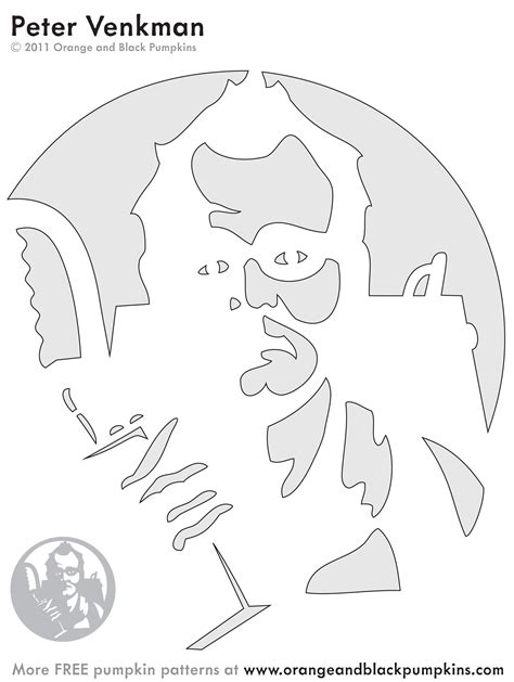 Ghostbusters Venkman Pumpkin Stencil Pumpkin Pattern Pumpkin Template Jack O Lantern
