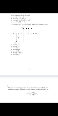 Answered Sketch The Following Discrete Time Signals A Xln U N