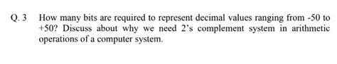 solved 2 3 how many bits are required to represent decimal