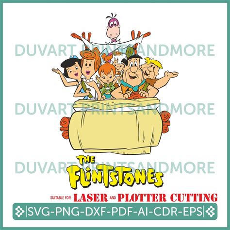 Flintstones Flintmobile Vector Clipart Bundle Digital File Etsy