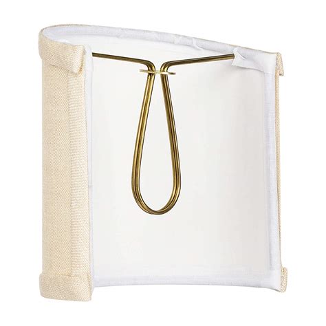 4 Inch Wall Sconce Shield Clip On Lamp Shade Beige Linen