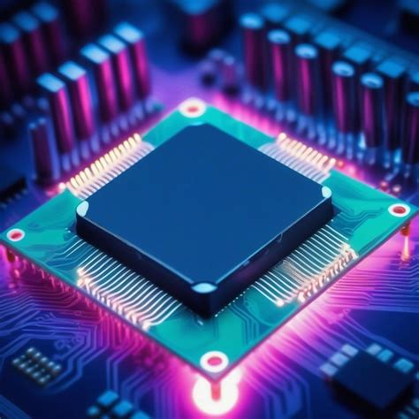 Premium Photo Integrated Microchip Circuit Board For Server Central